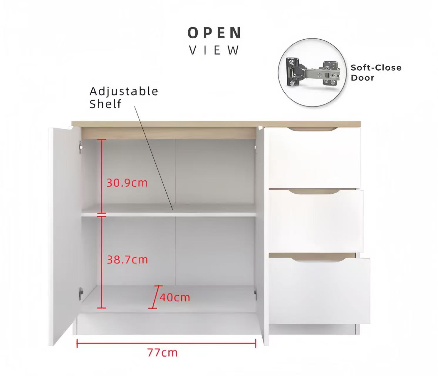 SUNNY Kitchen Cabinets Kitchen Unit Cabinets Wall-Mounted Storage ...