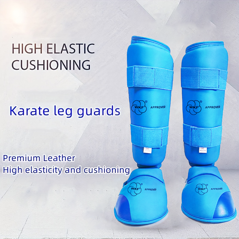 WKF Approved Karate Taekwondo Shin Guard Foot Gear Set Kick Shield ...