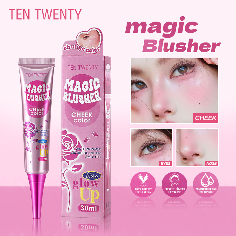 TEN TWENTY Magic Color Changing Blusher Waterproof Long Lasting 24H ...