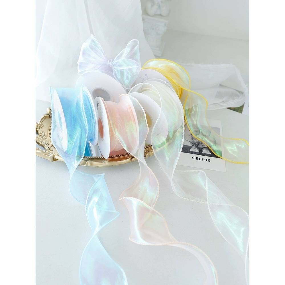 5 Yards with 6cm Width Wave Colorful Fishtail Ribbon for Flower, Gift ...