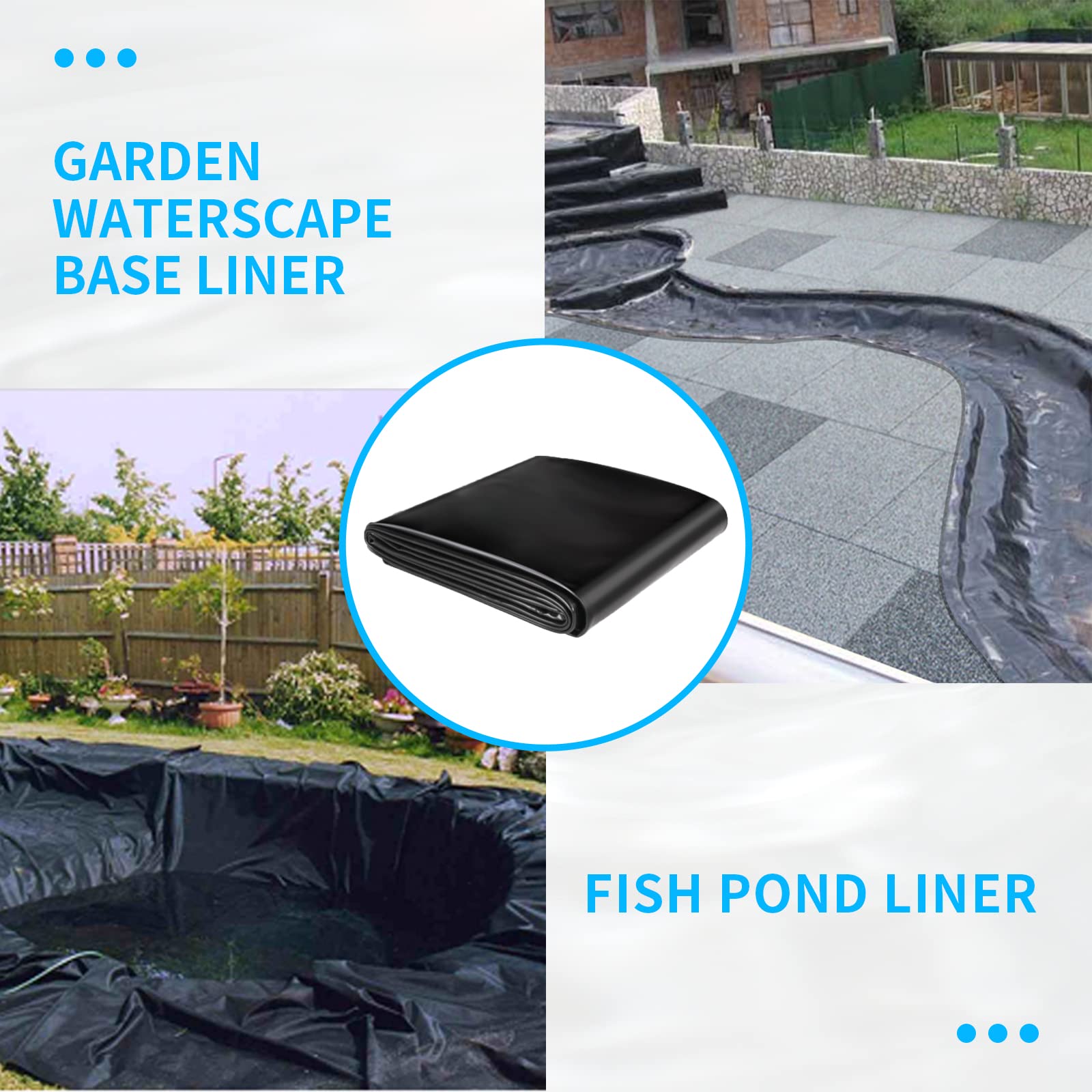 【500microns】 Fish Pond Liner HDPE Geomembrane impermeable Membrane for ...