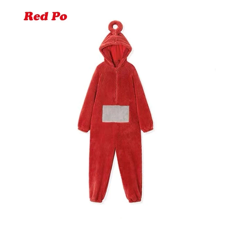 Cartoon Teletubbies Costume Onesie Pajamas Cosplay Aldult Unisex Coral ...