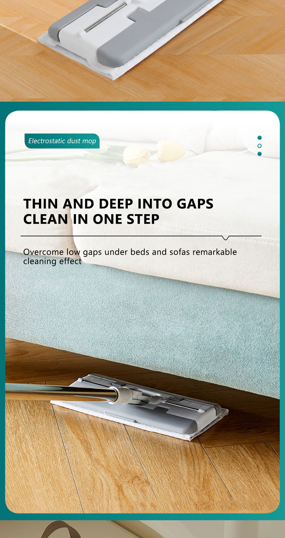 Electrostatic Dust Removal Mop Disposable Flat Mop Wet Tissue Wipes ...