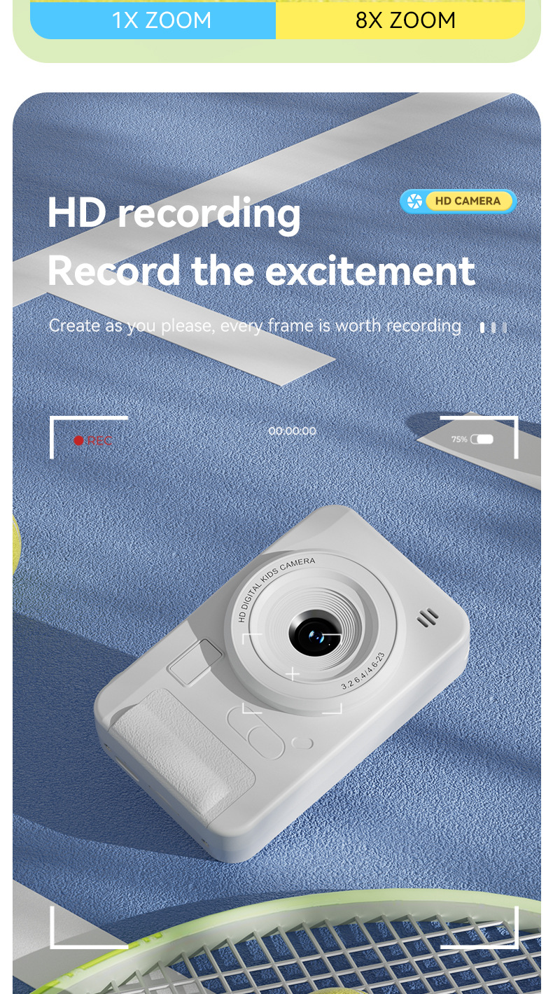 Hot Selling CCD HD Digital Camera 8X Zoom HD Dual Camera Small Portable ...