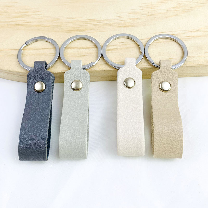 PU Leather Keychain Universal Key Fob Keyholder Colorful Leather ...