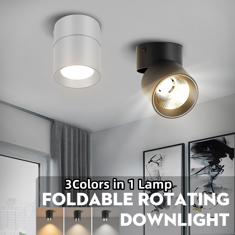 Foldable Downlight 3Colors Pin Light Ceiling Lamp Surface Mounted ...