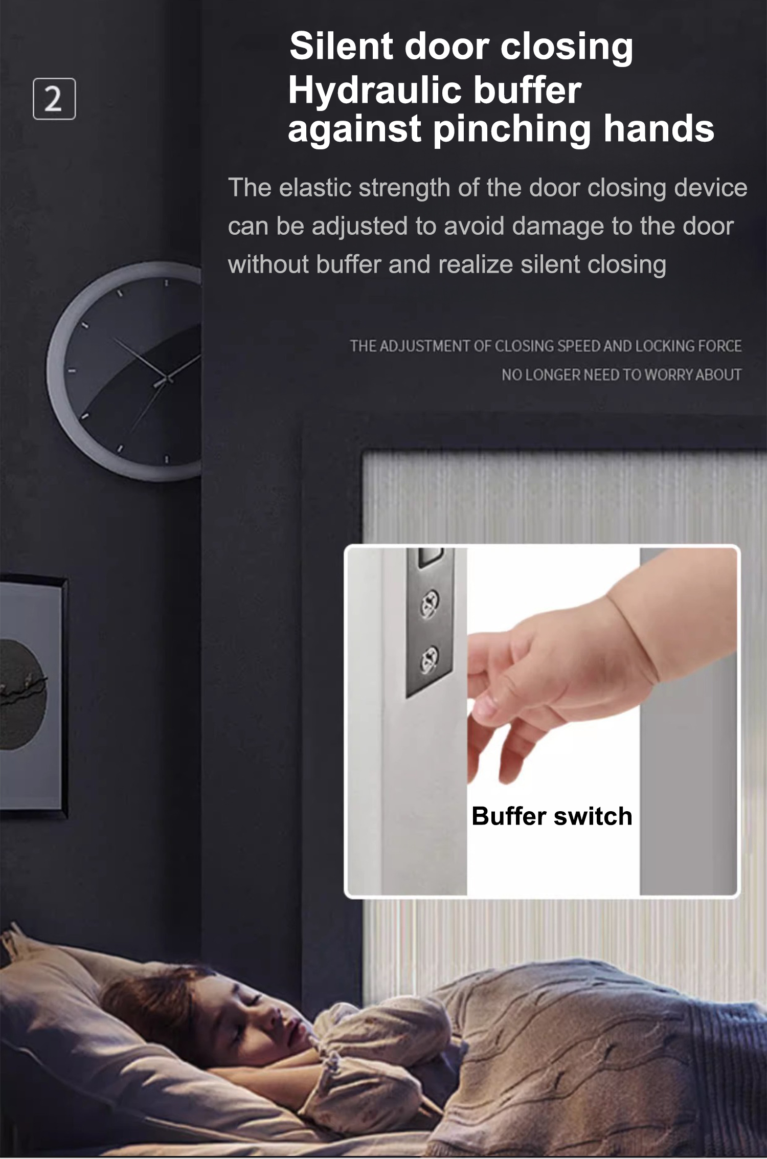 Automatic door closing device stainless metal buffer door closer silent ...