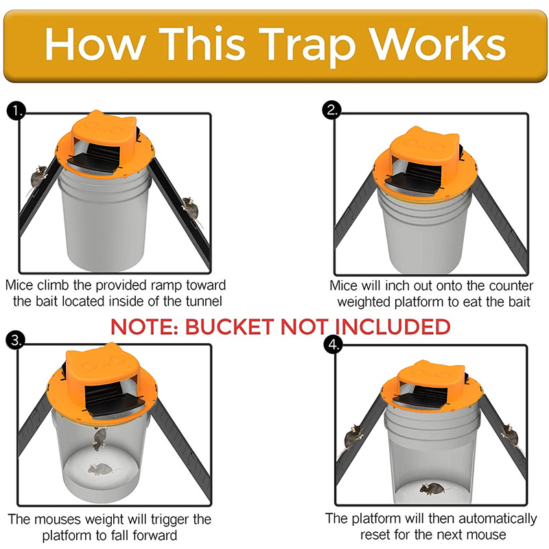 Enhance Mouse Trap For Big Rats mouse Trap Bucket double labber Mouse ...