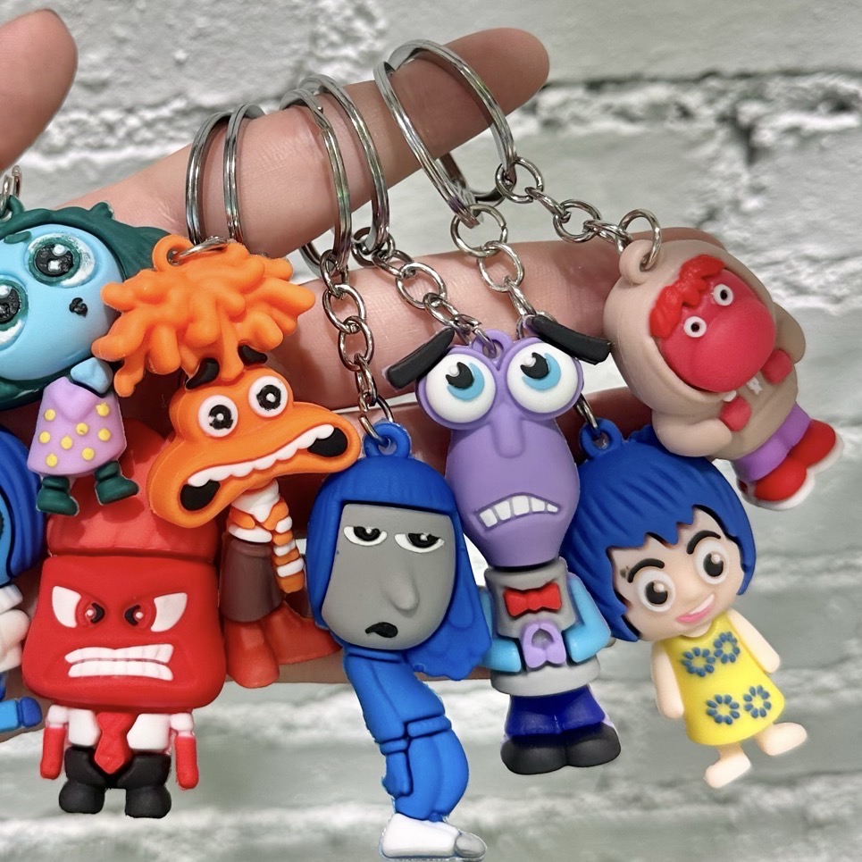 Inside Out Keychain Cartoon Keychain Disney and Pixar Sadness Fear ...