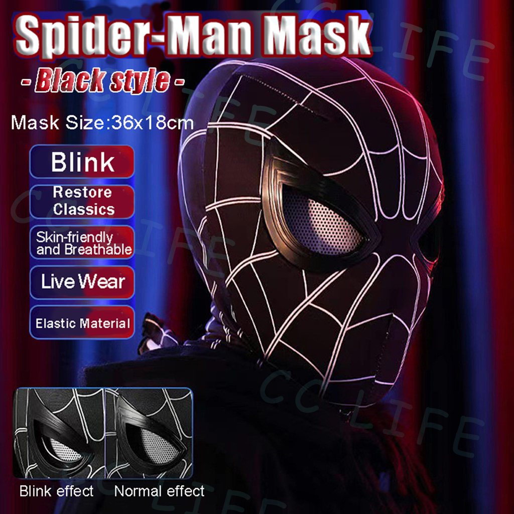 Cool Spider Man Headpiece Blinking High Quality Hero Expedition Adult ...