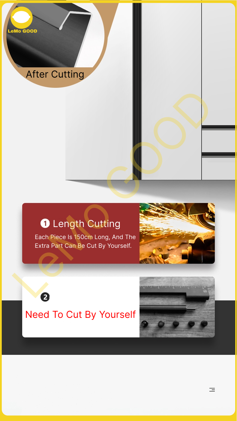 1.5 Meters Kitchen Cabinet Handle Modern Continuous Handle For Cabinet ...