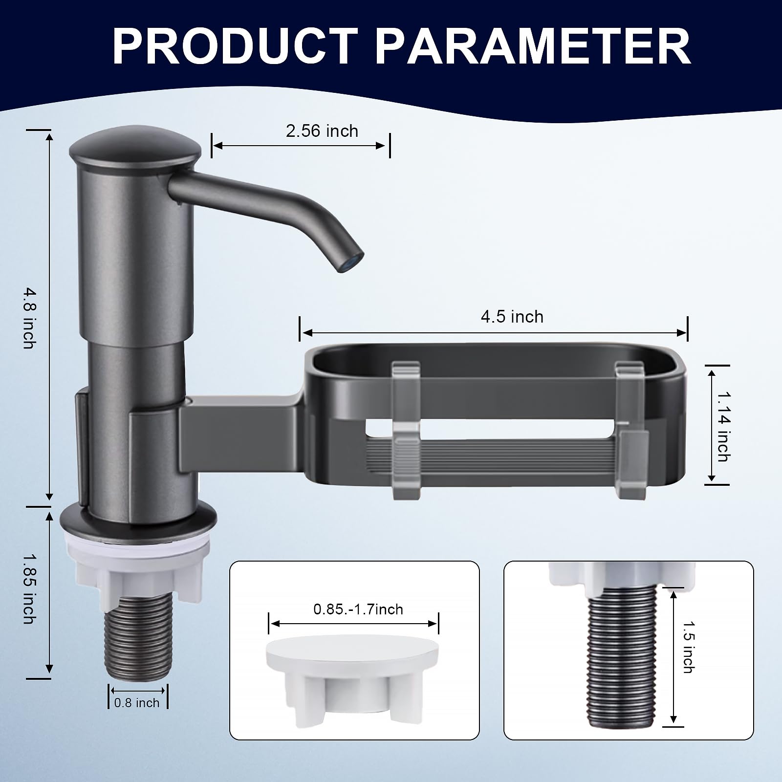 Dishwashing Sink Multi-Function Kitchen Sink Detergent Soap Dispenser ...