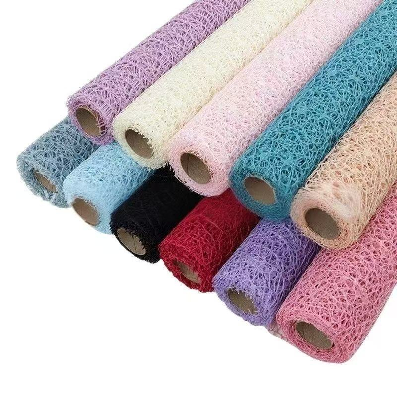 Floral Packaging Gauze Elegant Hollow Grid Design Mothers Day Bouquet ...