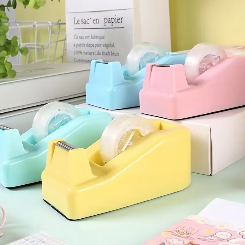 Small Tape Cutter Stationery Tape Holder Adhesive Paper Cutting ...