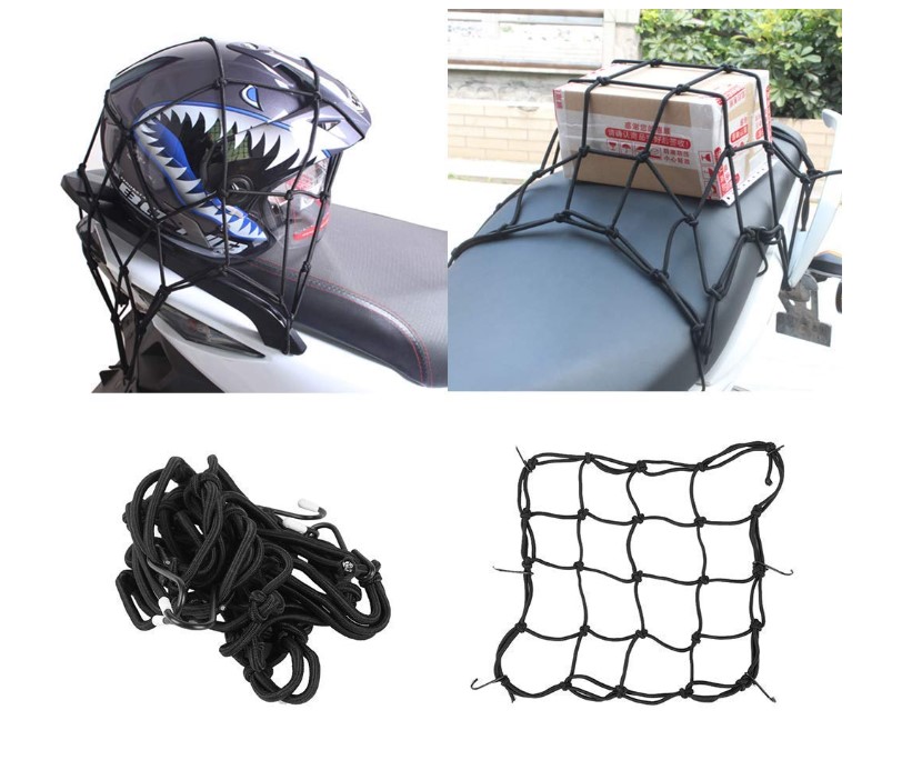 TREND HIVE 30*30cm Motorcycle Fuel Tank Helmet Net Moto Cargo Luggage ...