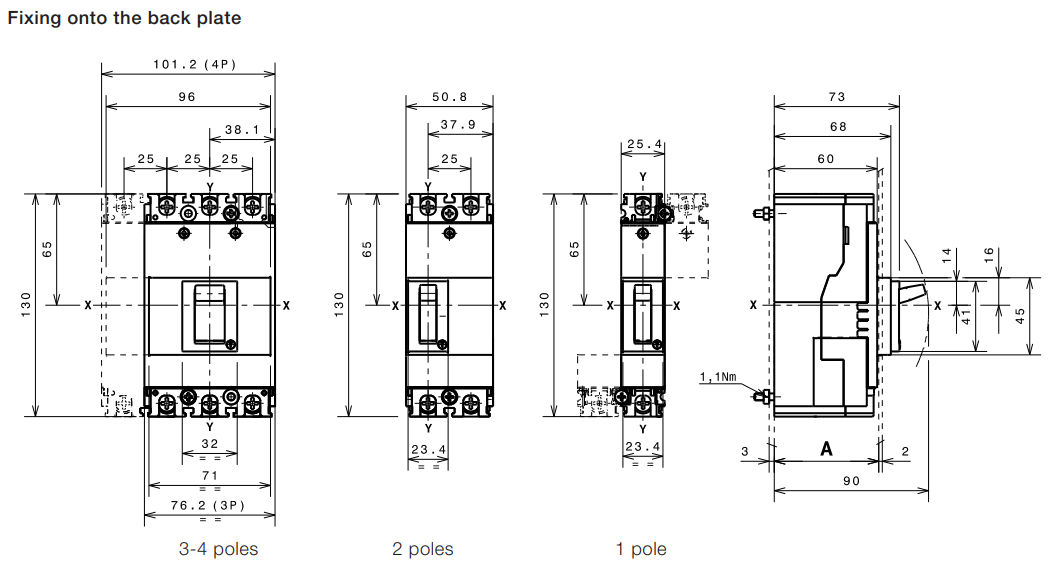 ABB SACE FORMULA Moulded Case Circuit Breaker (A1N 125 TMF 20AT-125AT ...