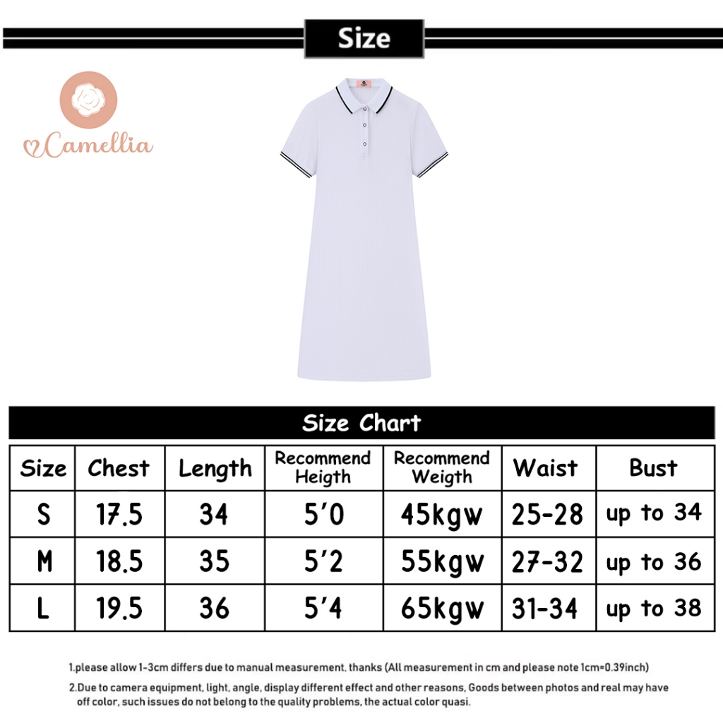 WXW Polo Dress For Woman Classic Solid Color Solo skirt Korean Fashion Casual Dress 8801 ...