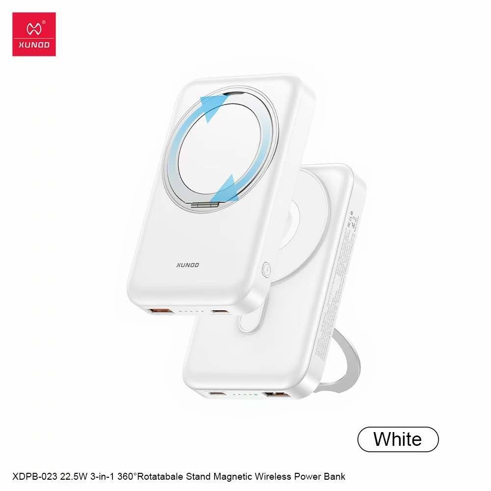 XUNDD XDPB-023 3in1 360 Rotatable Stand Magnetic Wireless Power Bank 22 ...