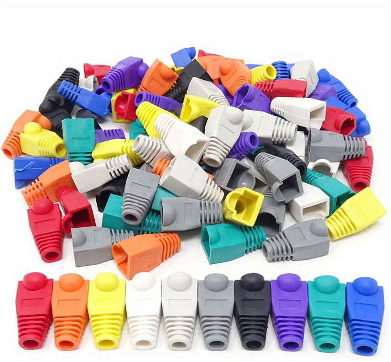 50/100PCS RJ45 Boots Ethernet Network Cable Strain Relief Boots Cable ...