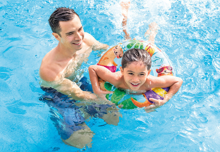 INTEX 59242 Kid's transparent float ring, swimming ring. | Shopee ...