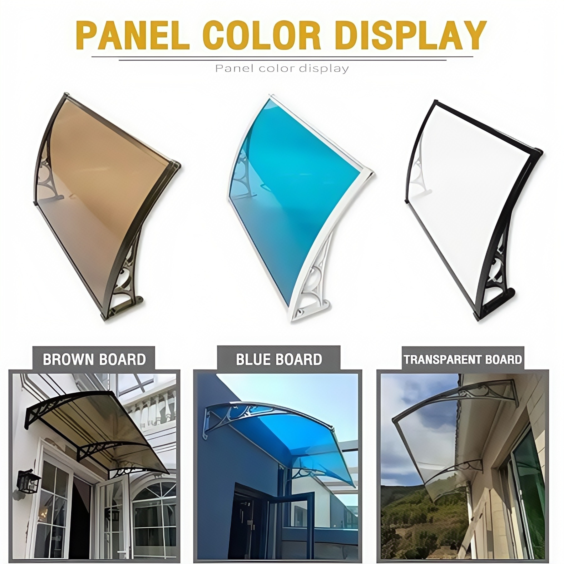 Multipurpose Awning Canopy with Bracket For Door and Window Canopy ...