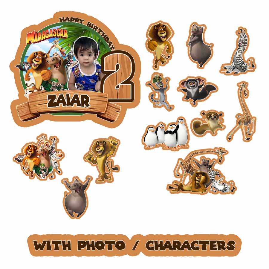 Customized MADAGASCAR Cake topper | Shopee Philippines