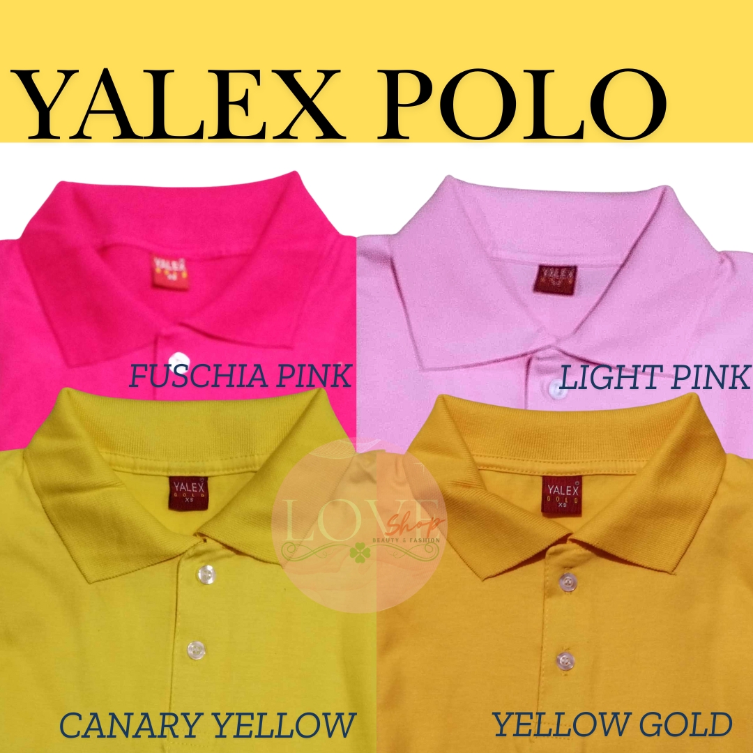 YALEX PLAIN POLO SHIRT COTTON UNISEX COLOR (FUSCHIA PINK,LIGHTPINK ...