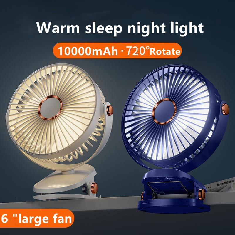 Portable Clip Fan 5 Speed Rechargeable Desk Fan Clip Mount Fan Handheld ...