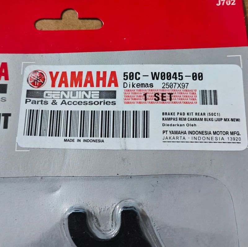 Yamaha Brake Pad Rear for Sniper 150 MXI, Sniper MX 135, TFX 150 R15 v2 ...