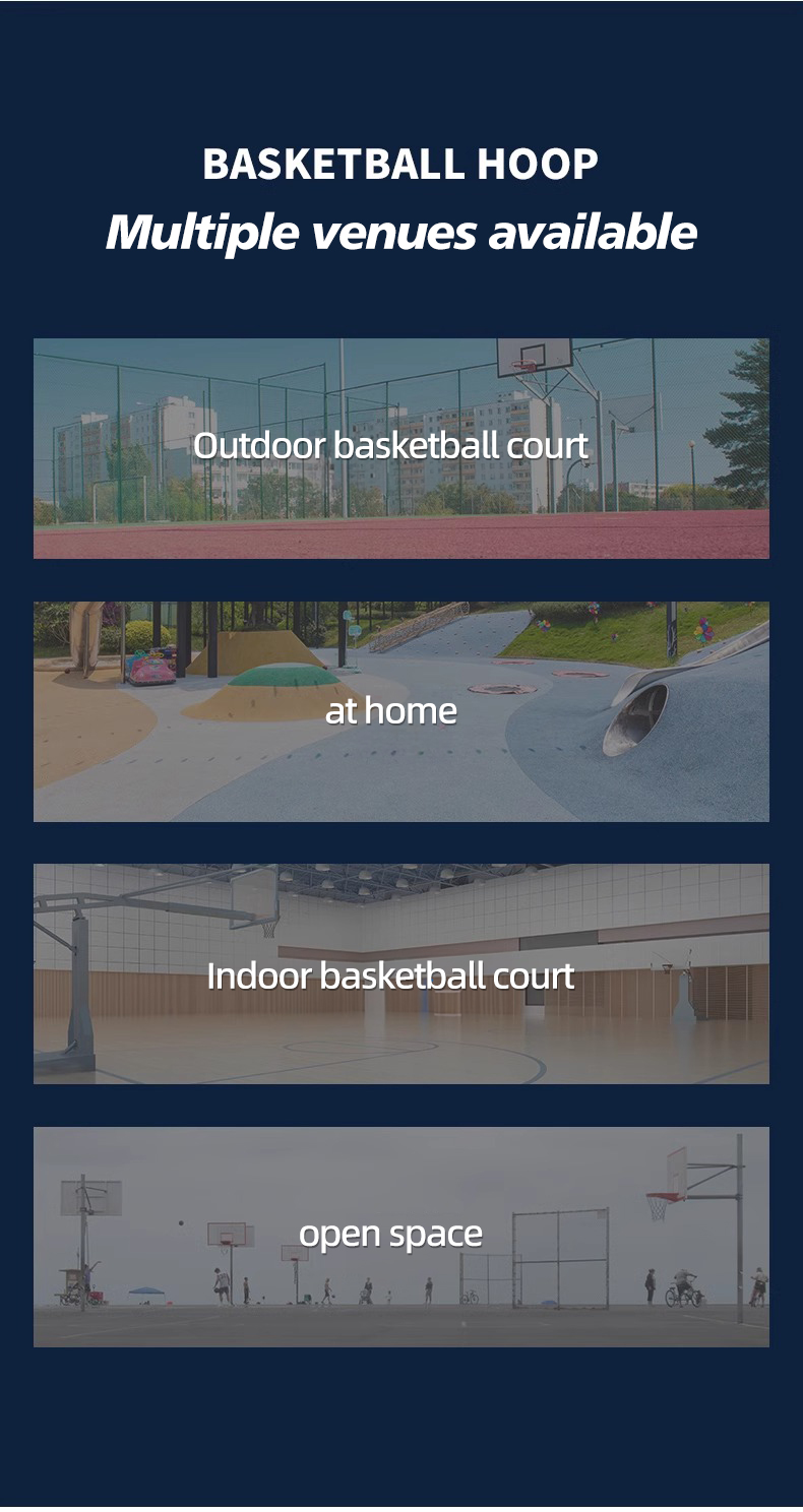 Basketball Backboard with stand Height-adjustable For Kids Adults court ...