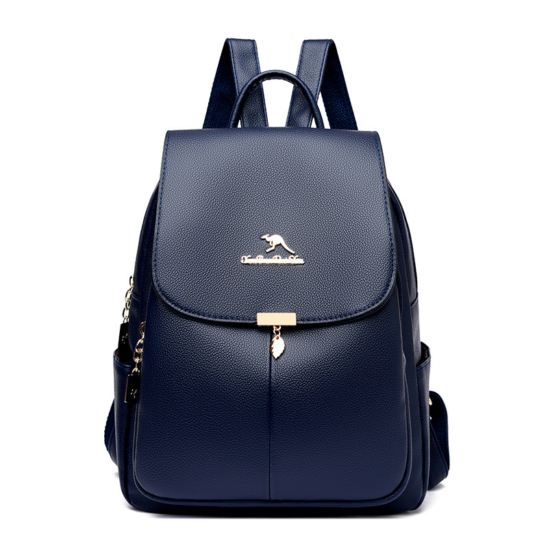 Fashion Soft Leather Backpack Women Backpack Large Capacity Portable ...