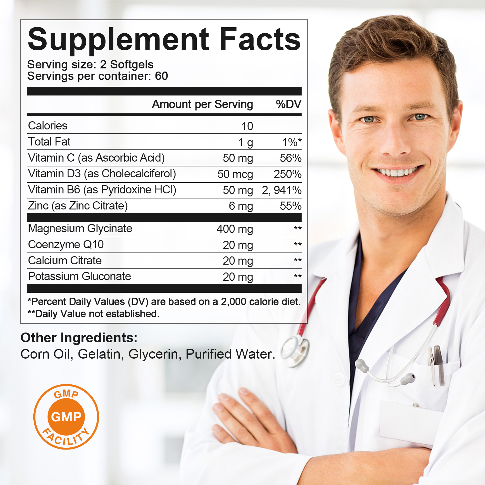 Heart Health Magnesium Glycinate capsule Natural Sleep Bone Health ...