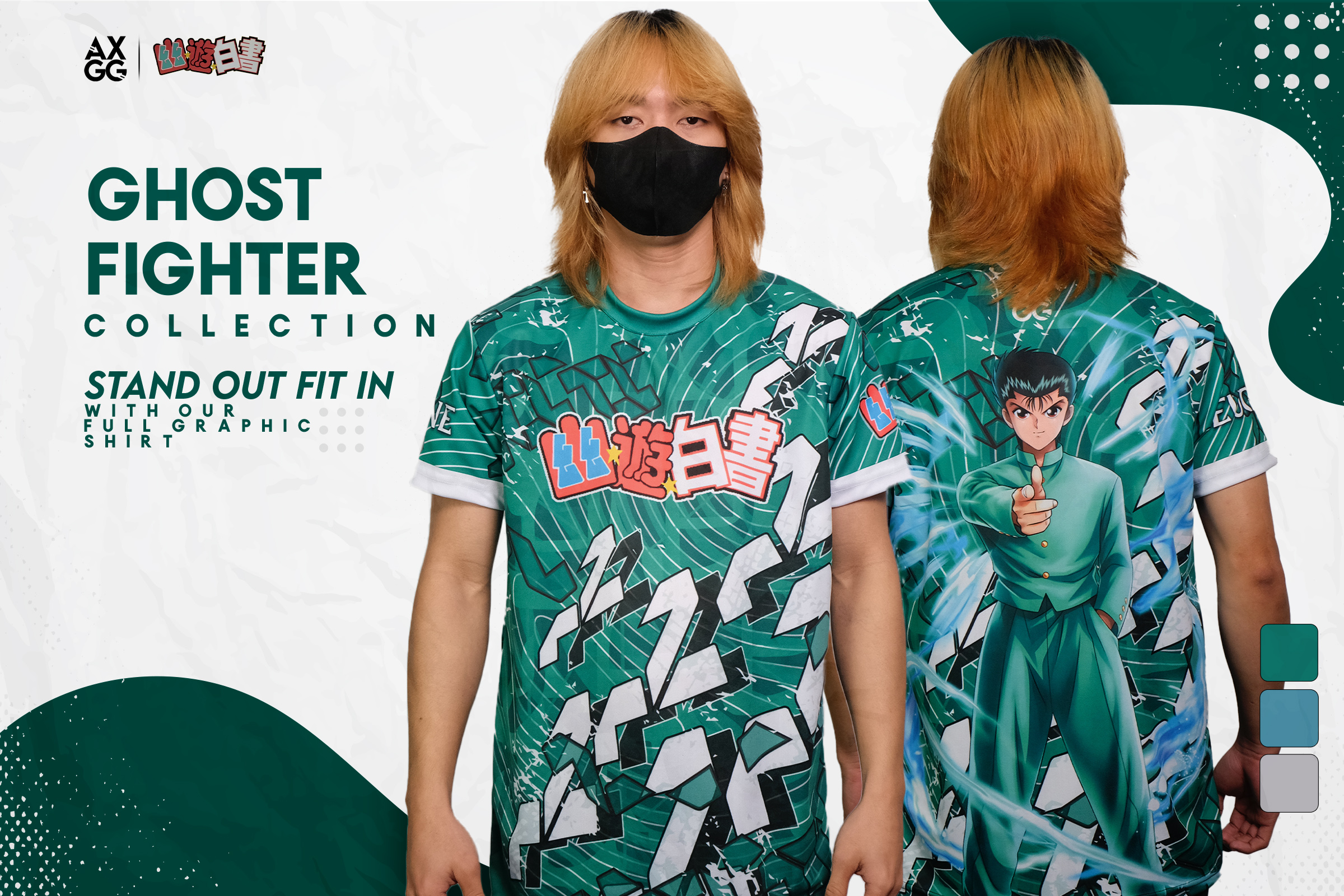 AXGG " Ghost Fighter " - Anime T-Shirt | Shopee Philippines
