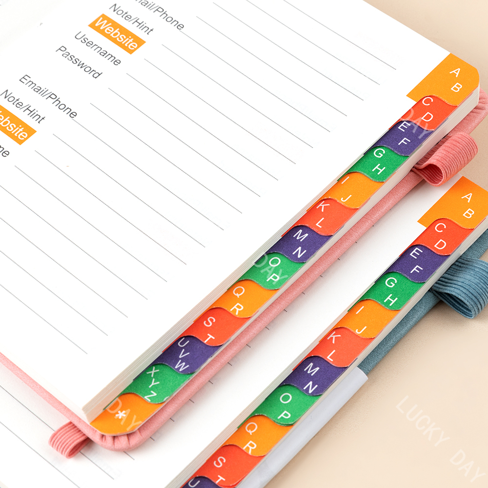 Password Book With Letter Labels Password Manager Notebook Memo Notepad ...