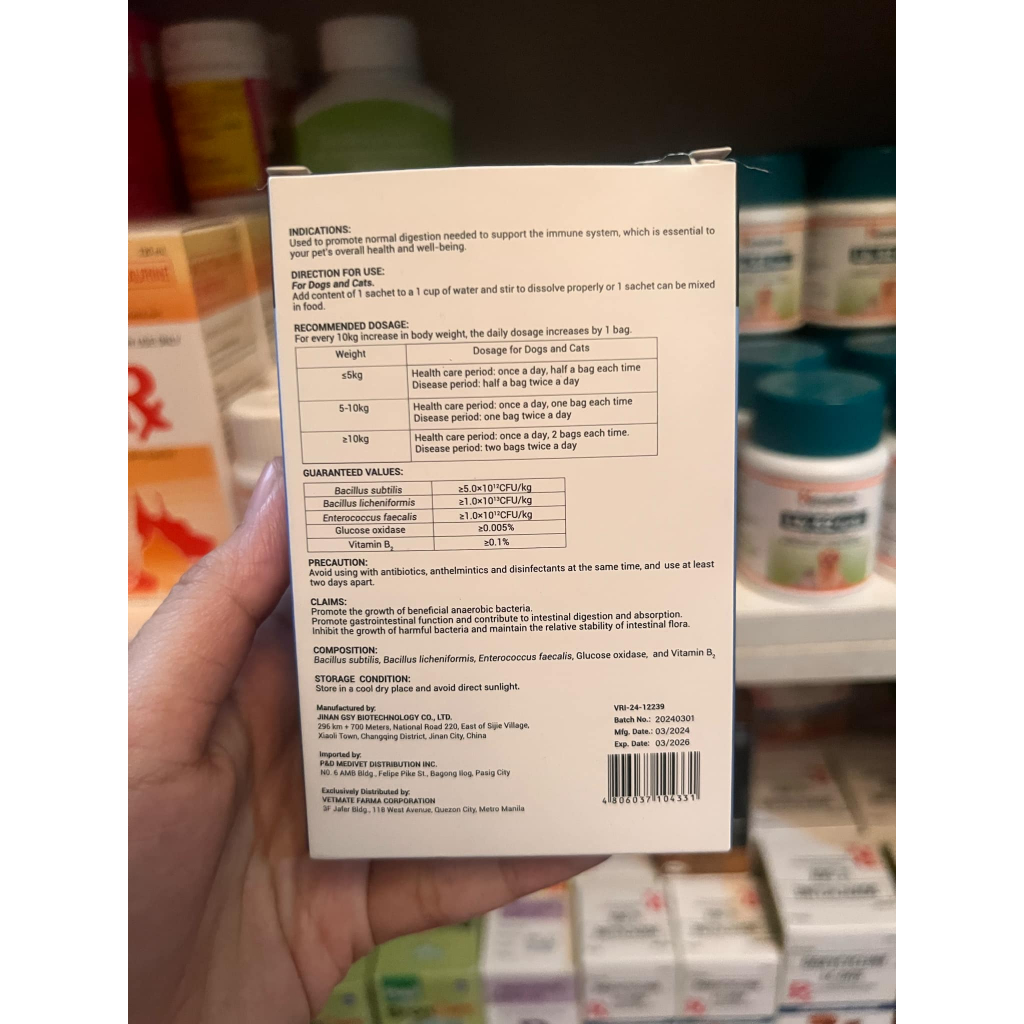 Papi Ener-G Probiotic PER SACHET (Bifidobacterium Lactobacillus ...