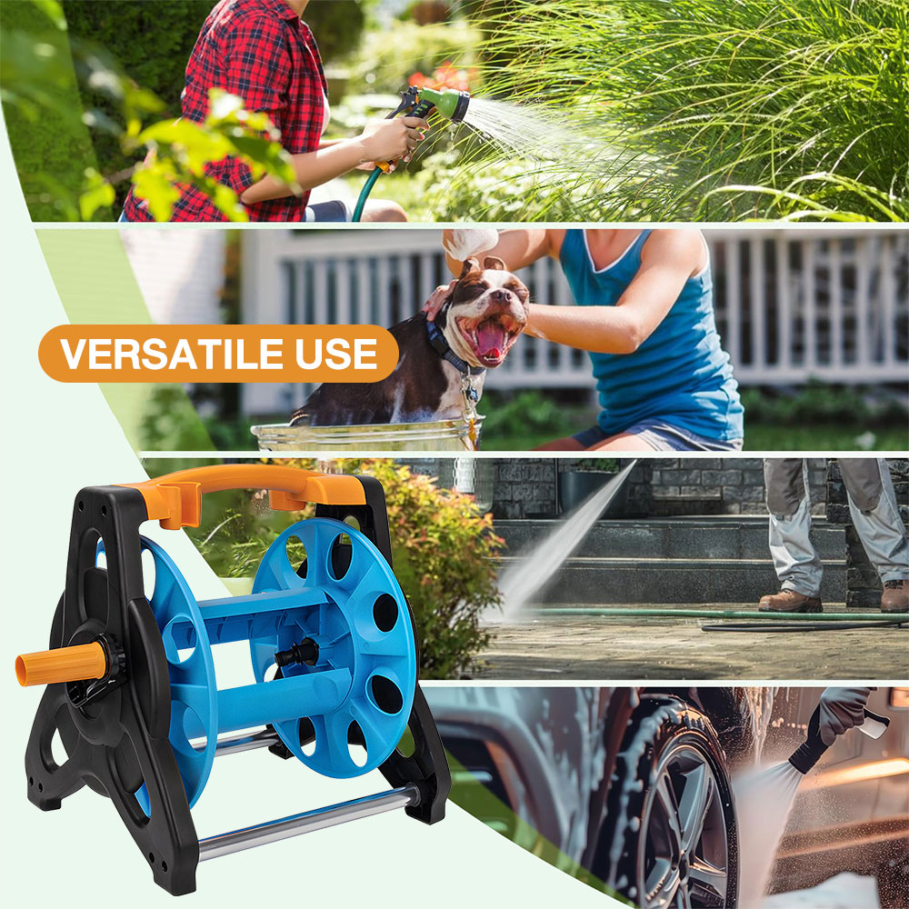 Portable Garden Hose Holder Stand Reel Cart Water Pipe Storage Rack ...