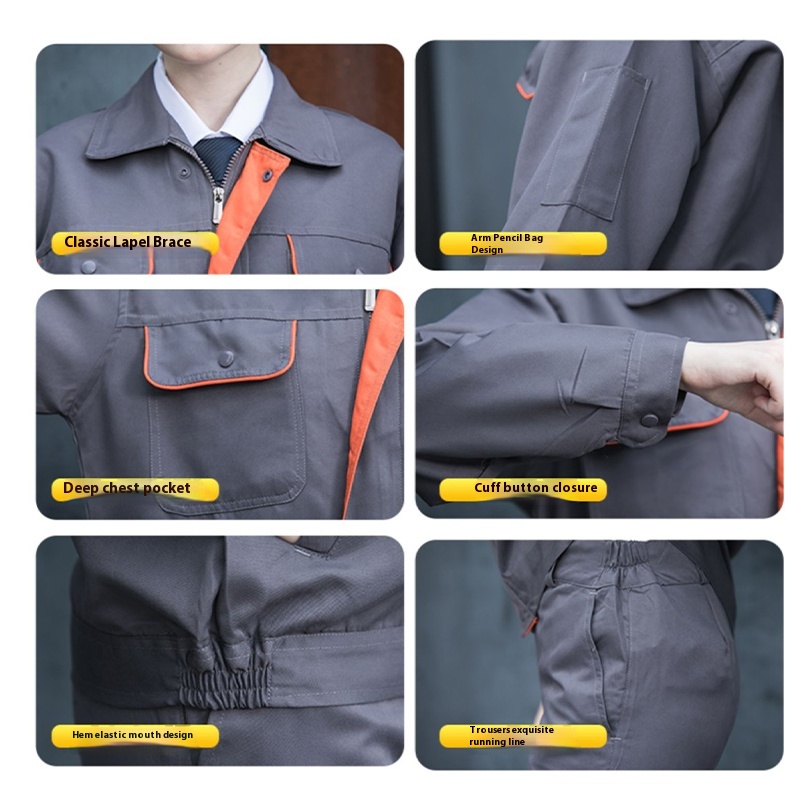Labor Uniform PPE Safety Work Jacket Coverall Suit Men Women Heavy Duty ...