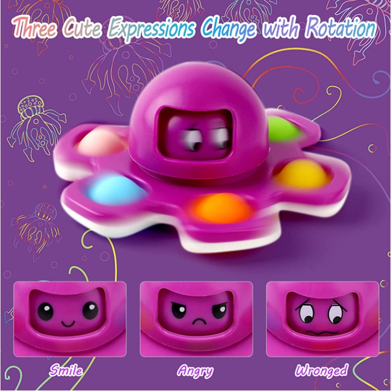 Flip Face-changing Octopus Squid Game Pop It Fidget Octopus Silicone ...