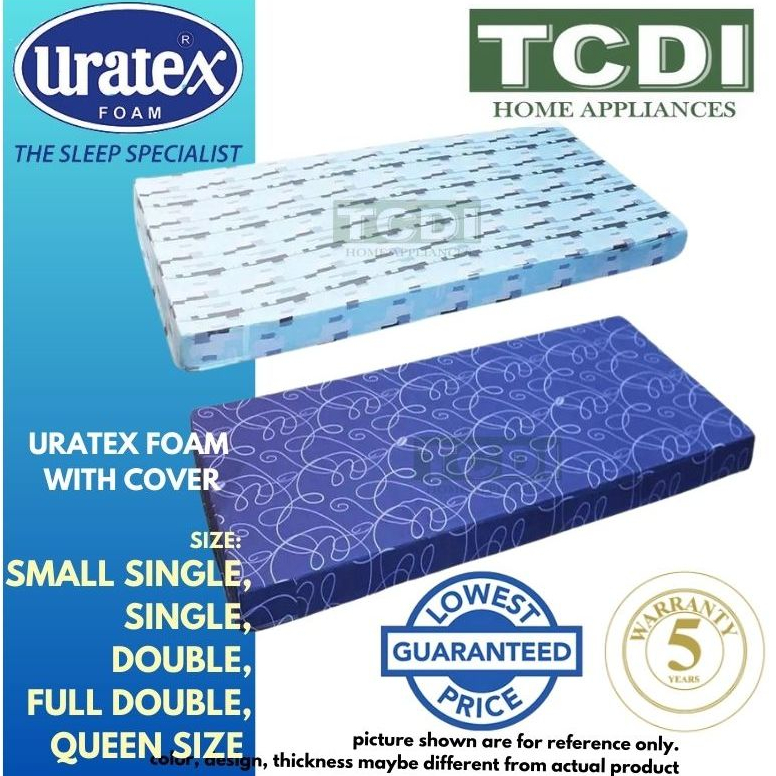 URATEX CLASSIC FOAM MATTRESS 5 YEARS WARRANTY 2 - 4 INCH (Random Colors ...