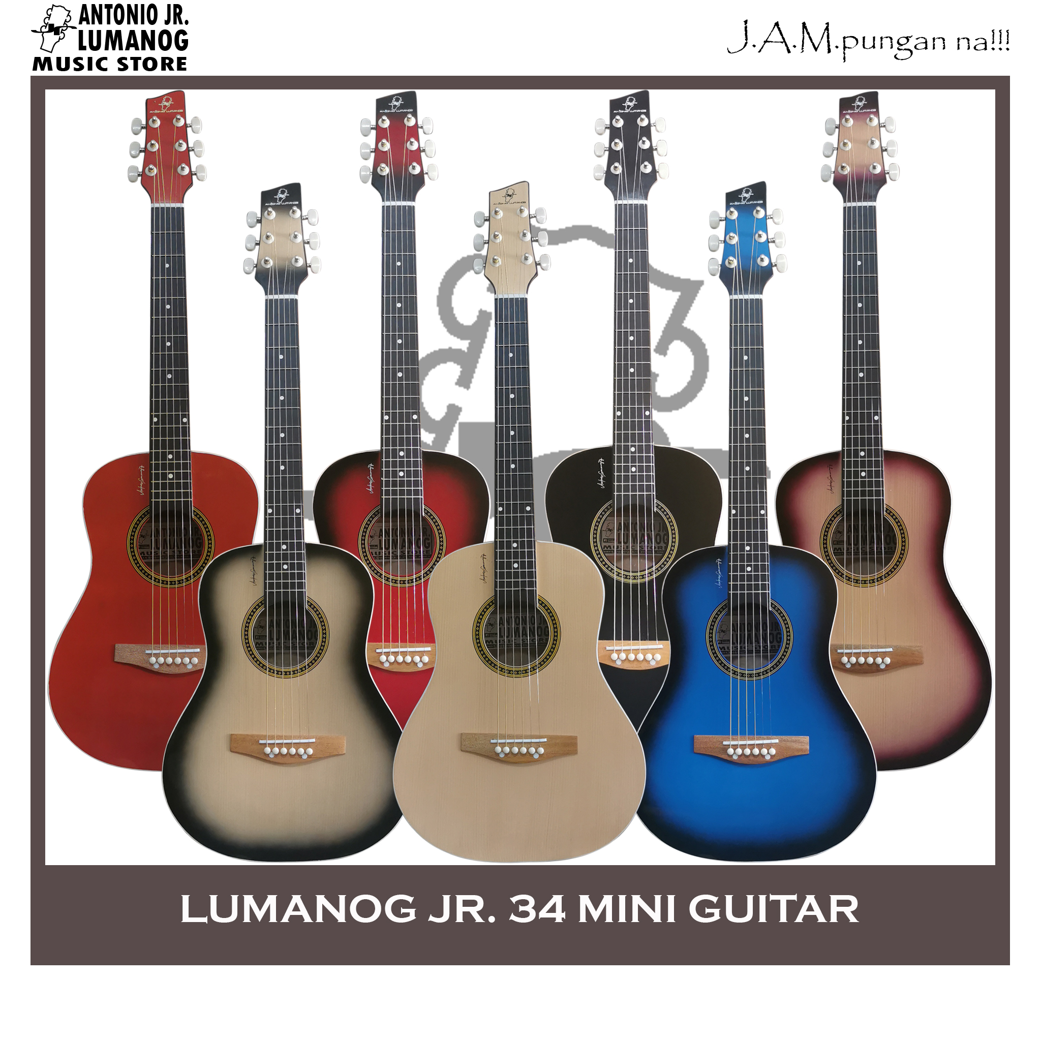 MINI ACOUSTIC GUITAR (34 INCHES) GLOSSY TOP FINISHED BY: Antonio JR ...