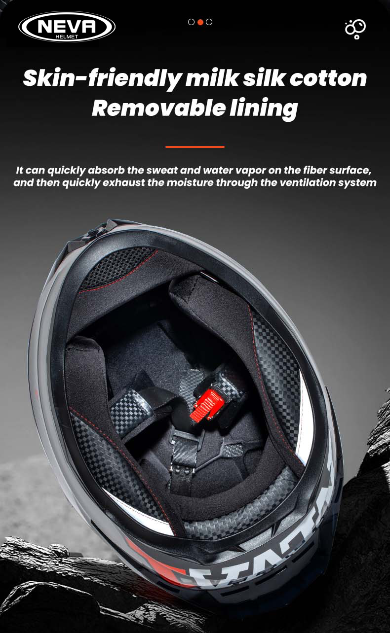 NEVA Dual Lens Full Face Helmet Motorcycle DOT Approved With ICC ...
