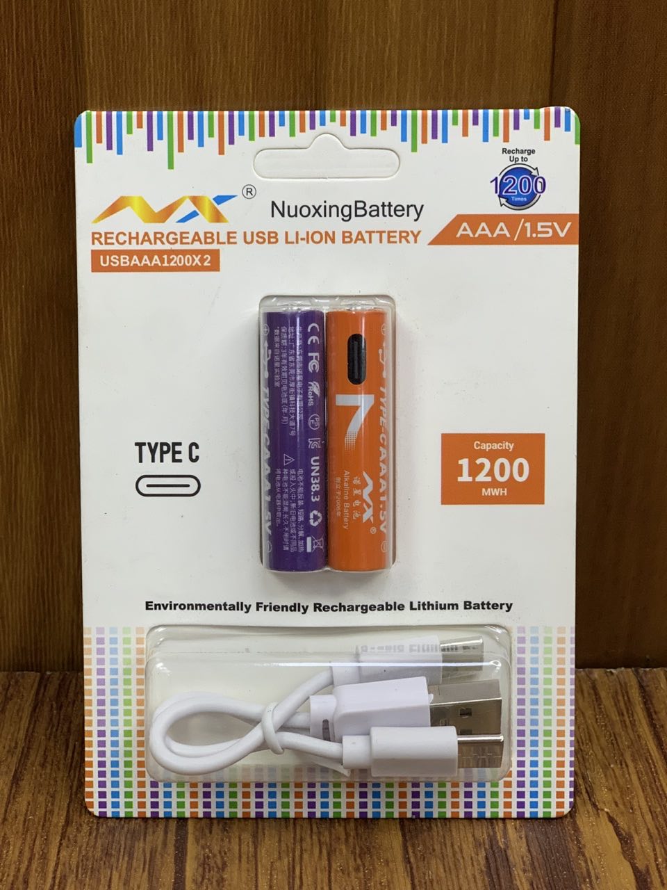 1.5V Rechargeable USB Type-C Lithium-Ion Battery AA/AAA With FREE USB ...