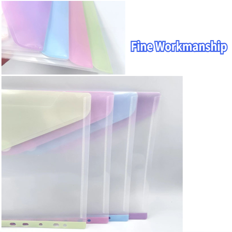 A4 File Bag Loose Leaf Transparent Data Book 11 Holes File Organizer 4 ...