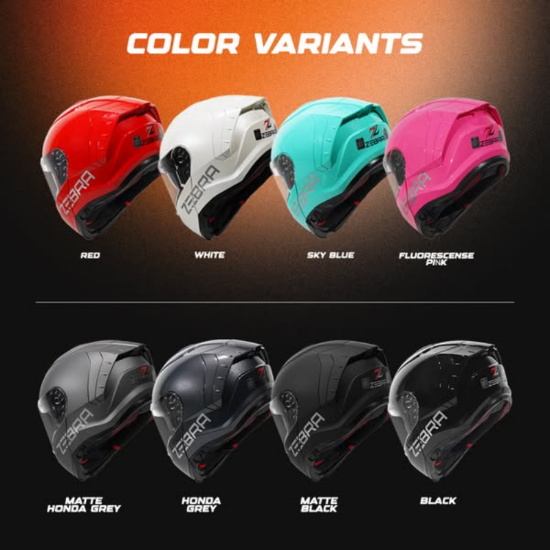 ZEBRA VALIDUS YM-925 Modular Helmet Full Face Dual Visor Helmet ...
