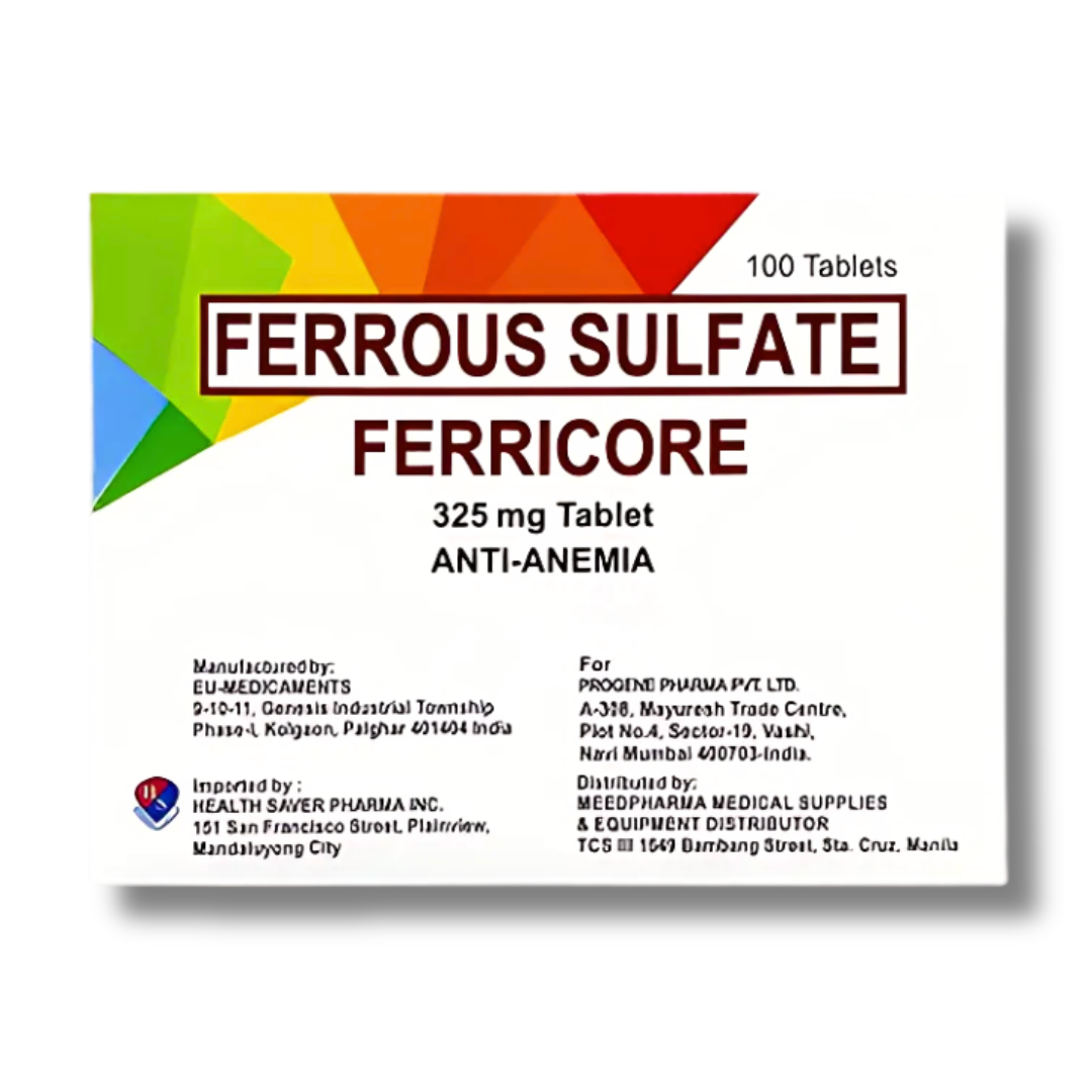 FERRICORE Ferrous Sulfate 325mg (Iron 105.6mg) 1 Box | Shopee Philippines