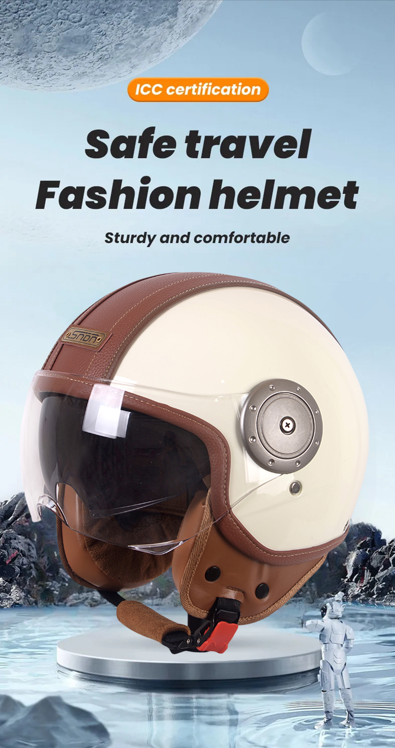 Anak Original Removable Abs Material Dual Visor Half Face Helmet For ...