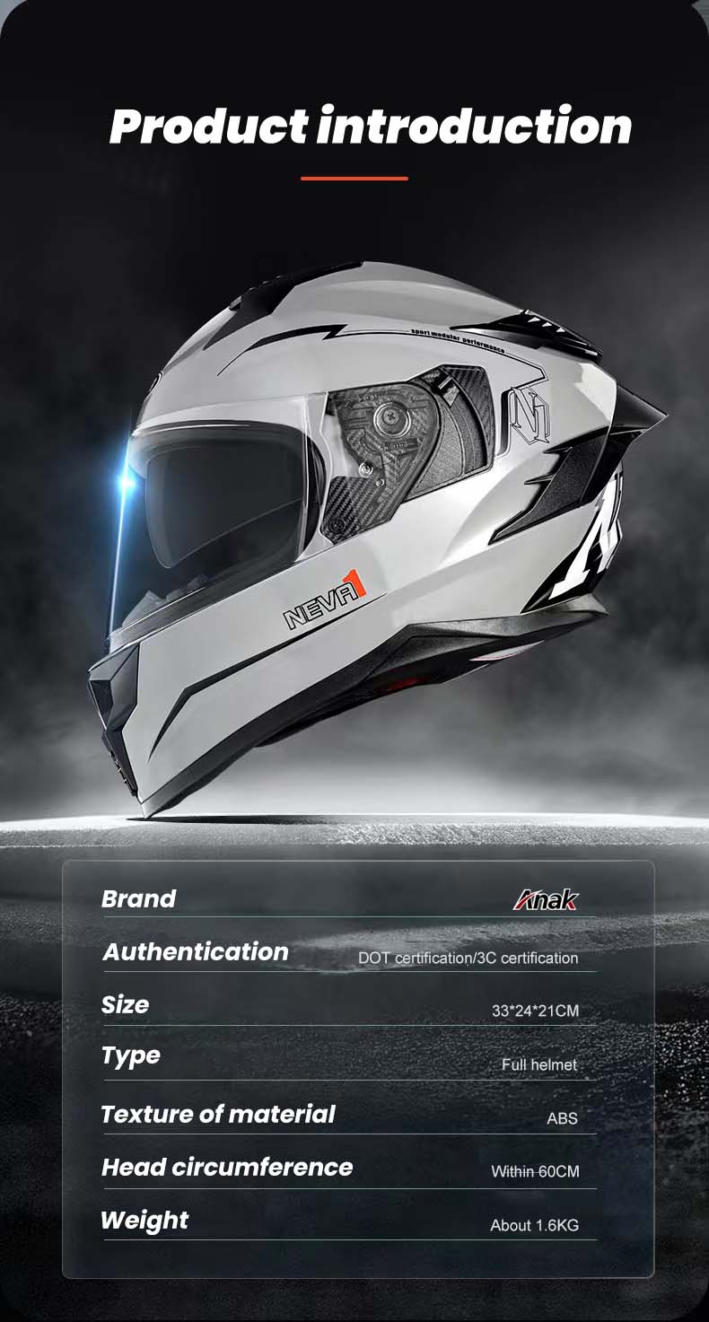 Anak Original Motorcycle Full Face Helmet Dual Visor With ICC Sticker ...