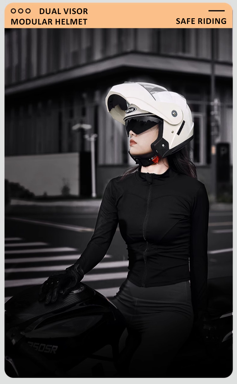 Anak Original Motorcycle modular Helmet dual visor Unisex With Icc ...