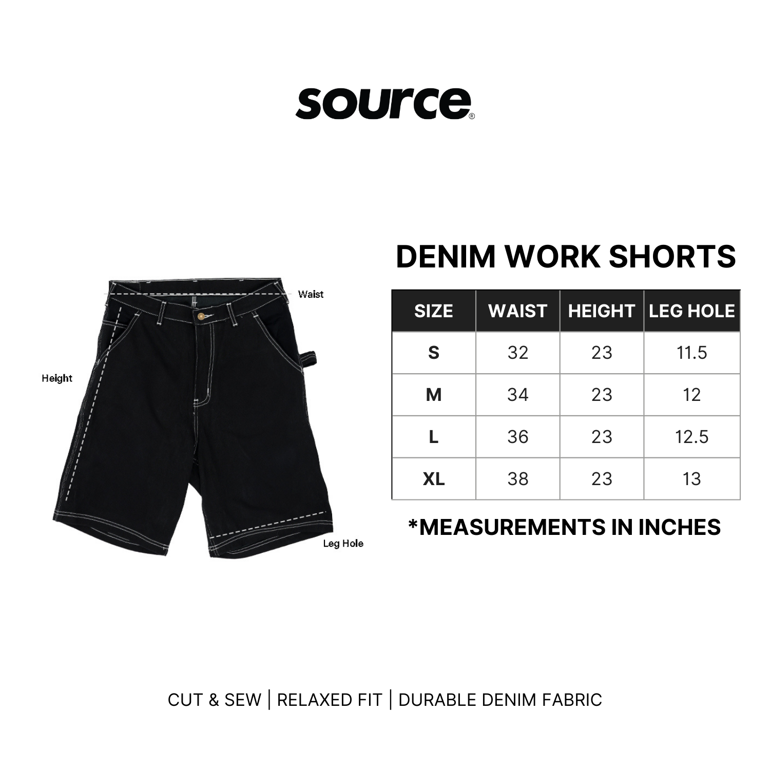 SOURCE | EVERYWHERE COLLECTION VINTAGE DENIM WORK SHORTS Heavyweight ...