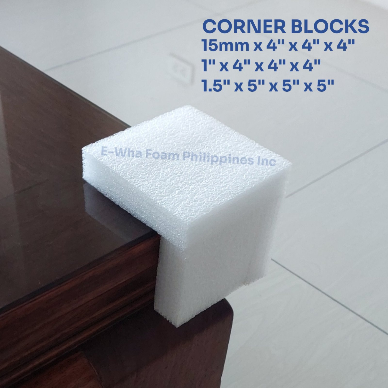 Corner blocks for furniture packaging, providing extra support and ...